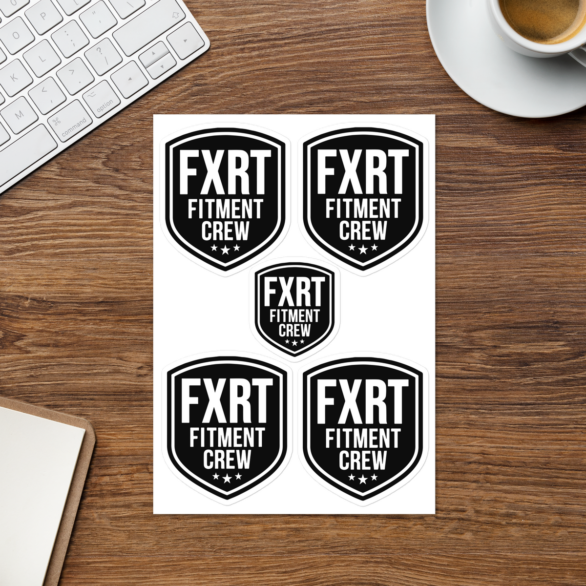 FXRT Fitment Crew Shield Sticker Sheet